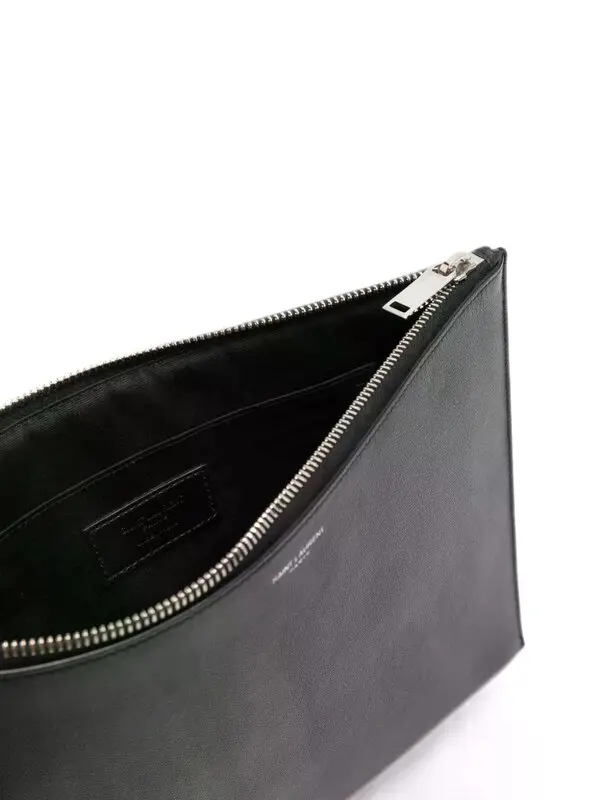 Saint Laurent Zip-fastening Leather Clutch Bag