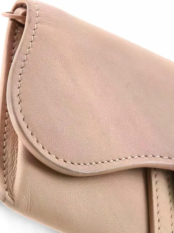 Dior Saddle Nano Pouch Leather Belt Bag - Neutrals