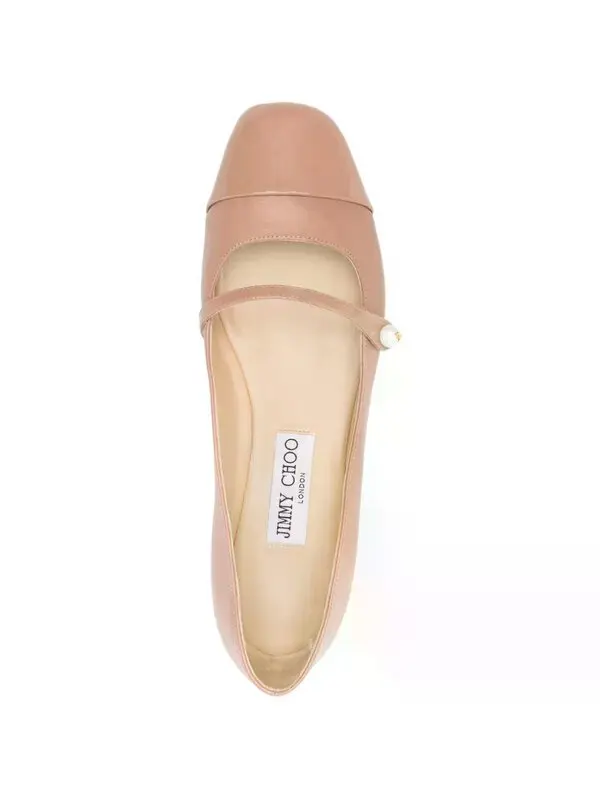 JIMMY CHOO Elisa Pearl-detail Ballet Flats