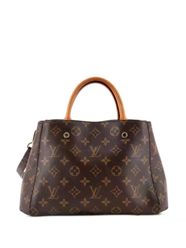 LOUIS VUITTON Montaigne Handbag Monogram Canvas Bb Satchel - Brown