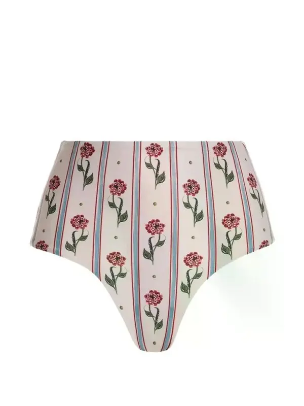 Agua Bendita Magenta Quebrada Bikini Bottom - Neutrals