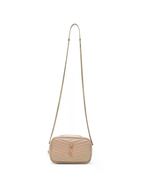Saint Laurent Mini Lou Quilted Crossbody Bag - Neutrals