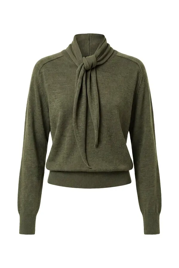 NICHOLAS Veda Tie Neck Sweater