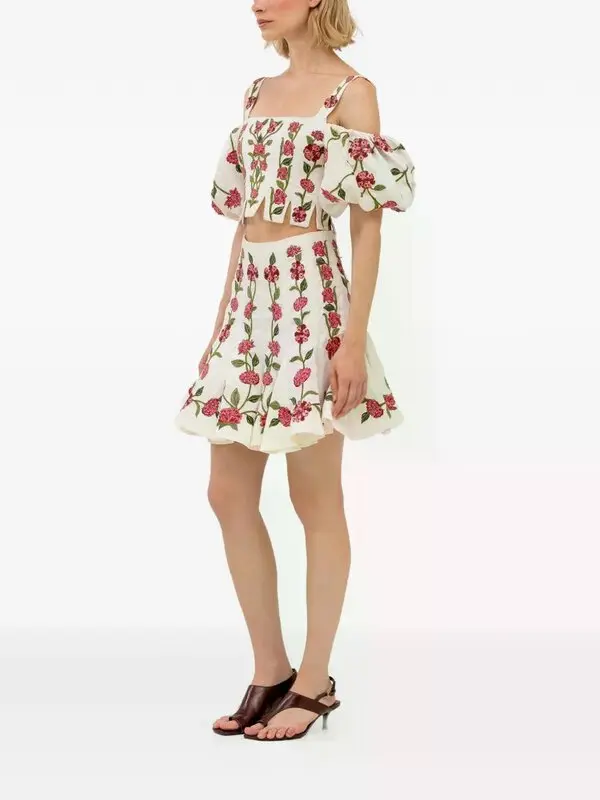 Agua Bendita Epoca Quebrada Embroidered Top