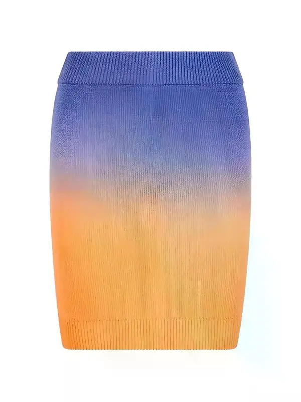 HOUSE OF SUNNY Desert Rose Knitted Skirt - Orange