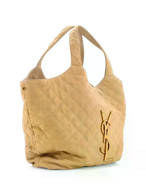 Saint Laurent Icare Shopping Quilted Suede Maxi Tote Bag