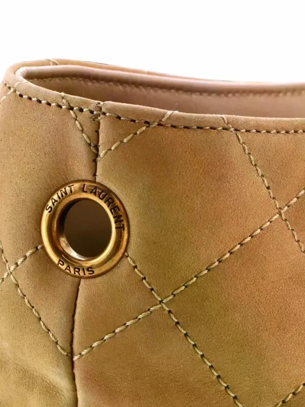 Saint Laurent Icare Shopping Quilted Suede Maxi Tote Bag