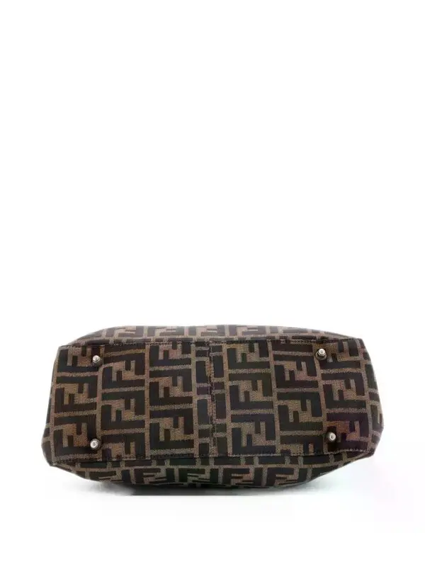 Fendi Vintage Ff Handle Zucca Canvas Small Tote Bag