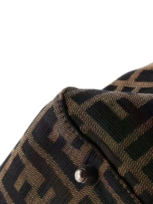 Fendi Vintage Ff Handle Zucca Canvas Small Tote Bag
