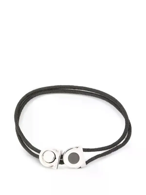 FERRAGAMO Gancini Cord Bracelet - Silver