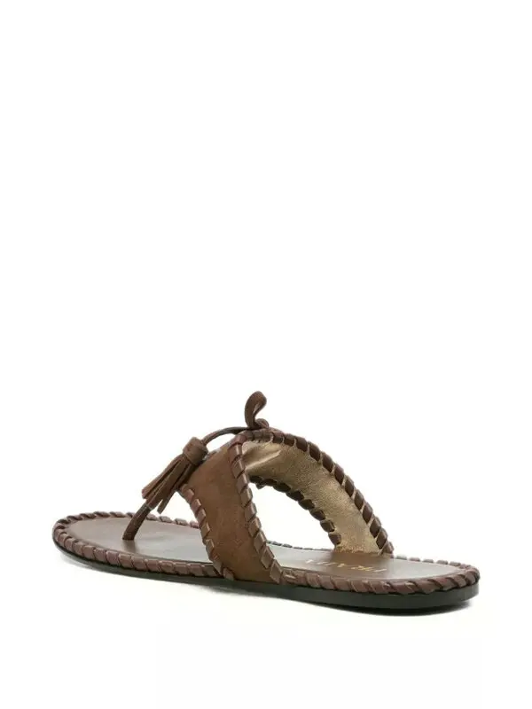 Prada Braided Tassel Sandals