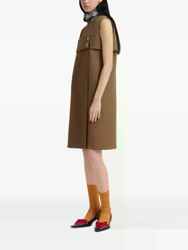 Marni Wool Dress With Belted Bust
