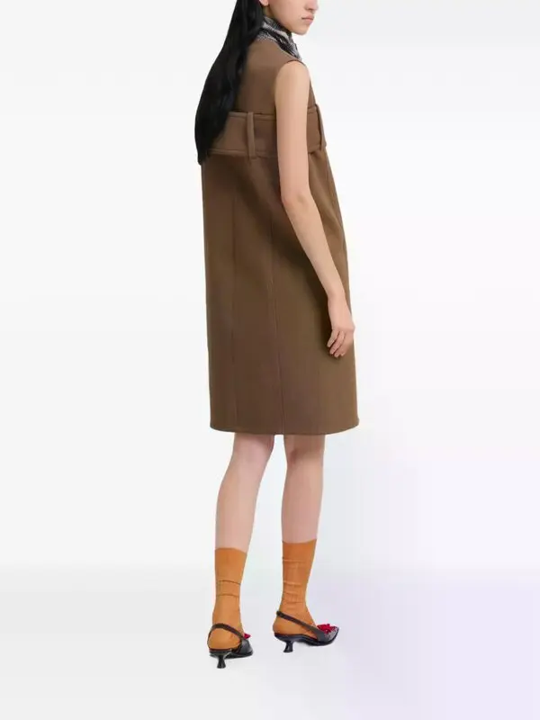 Marni Wool Dress With Belted Bust