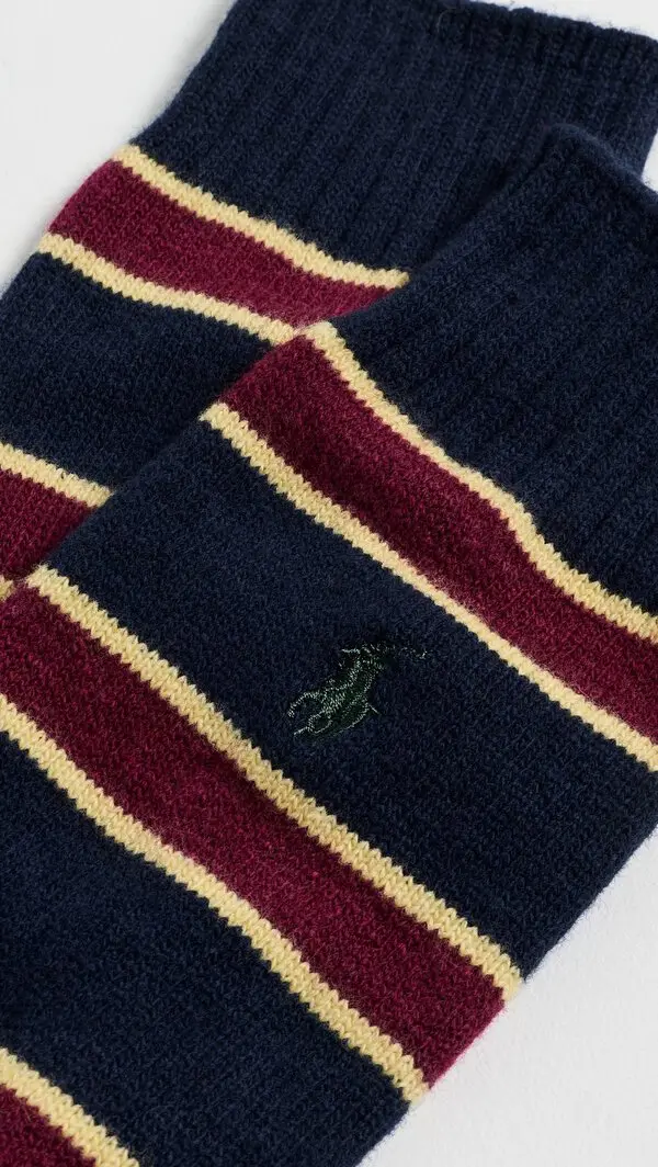 Polo Ralph Lauren Wool Blend Stripe Boot Socks