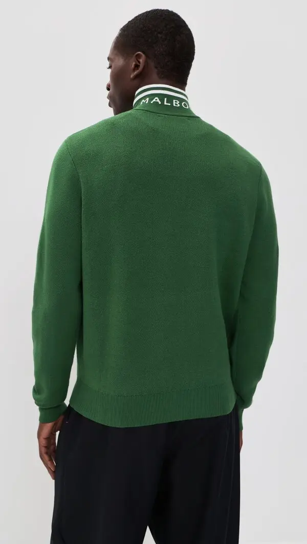 MALBON Sorrel Zip Sweater - Forest