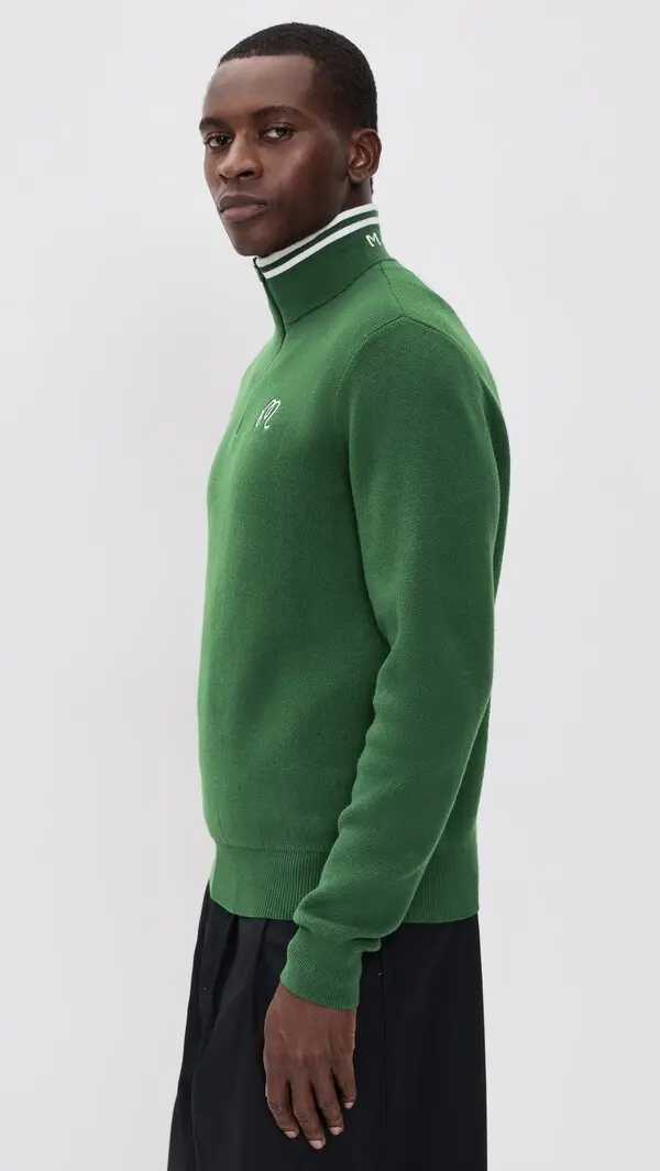 MALBON Sorrel Zip Sweater - Forest