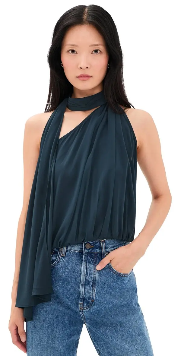 A.L.C. Celeste Silk Top - Forest