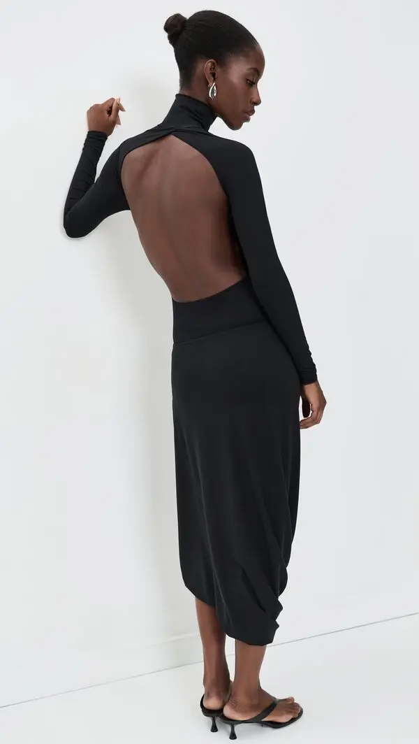 THE LINE BY K Jan Open Back Draped Dress
