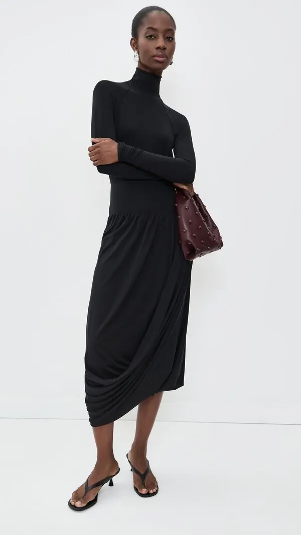 THE LINE BY K Jan Open Back Draped Dress
