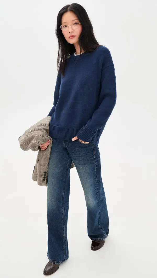 ALEX MILL Nottinghill Sweater In Wool Cotton Blend