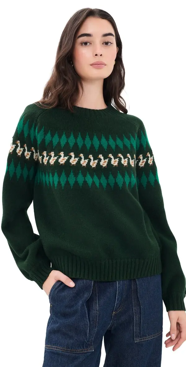 THE TINY BIG SISTER Geese Sweater