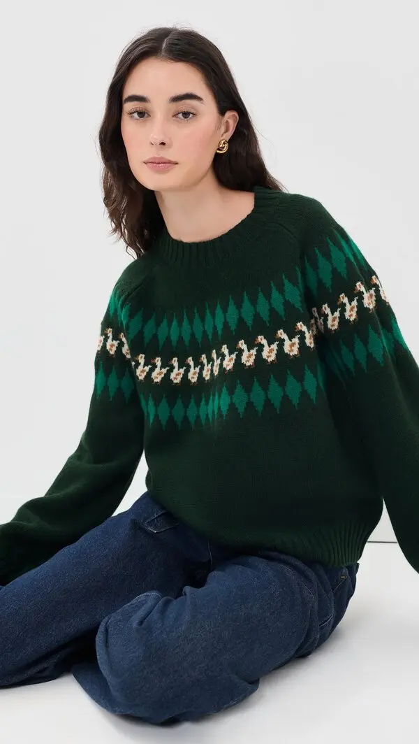 THE TINY BIG SISTER Geese Sweater