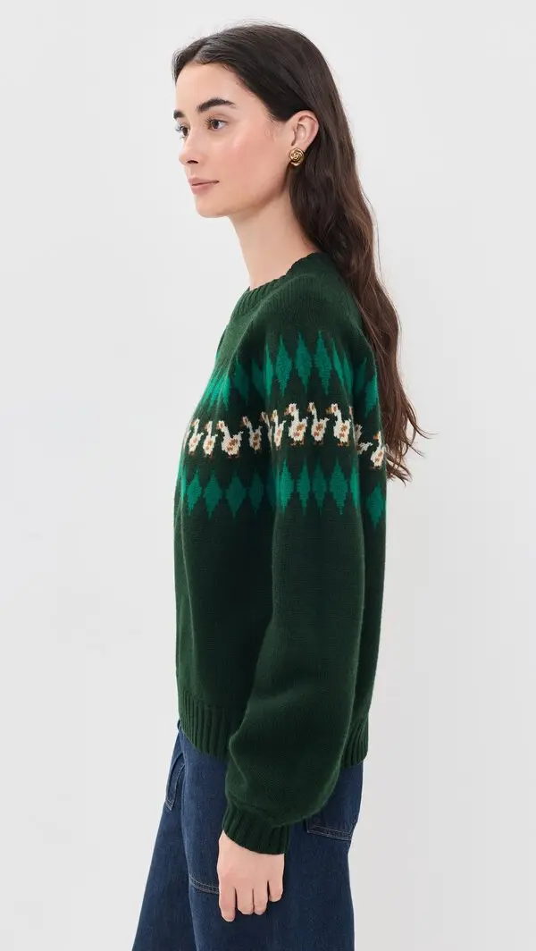 THE TINY BIG SISTER Geese Sweater