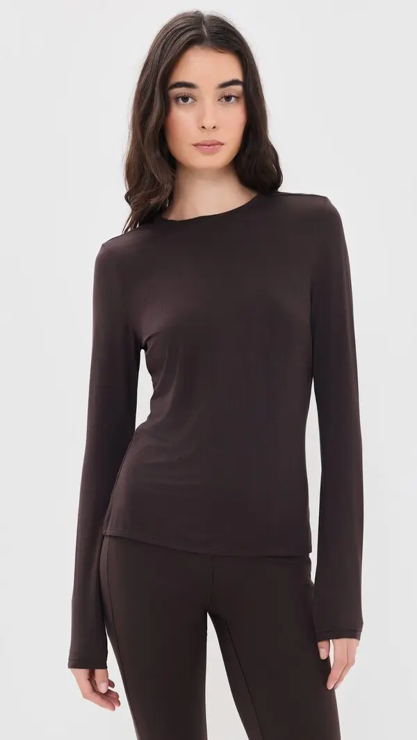 RHONE Featherweight Rib Long Sleeve Tee