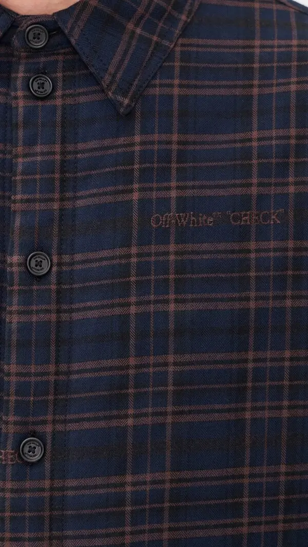 Off-White Check Flannel Padded Overshirt