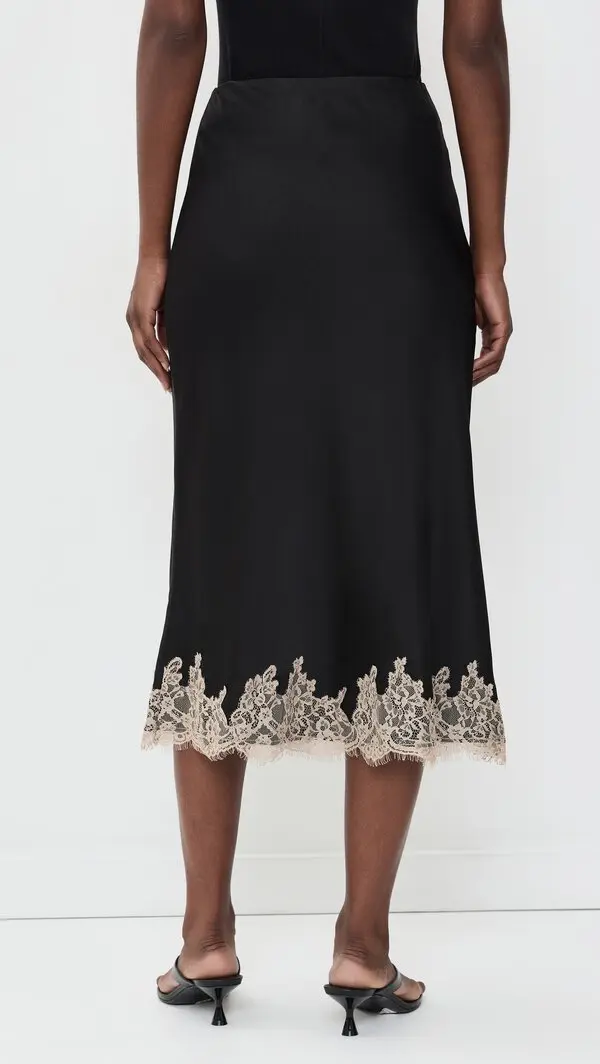 WAYF Vienna Lace Trim Skirt