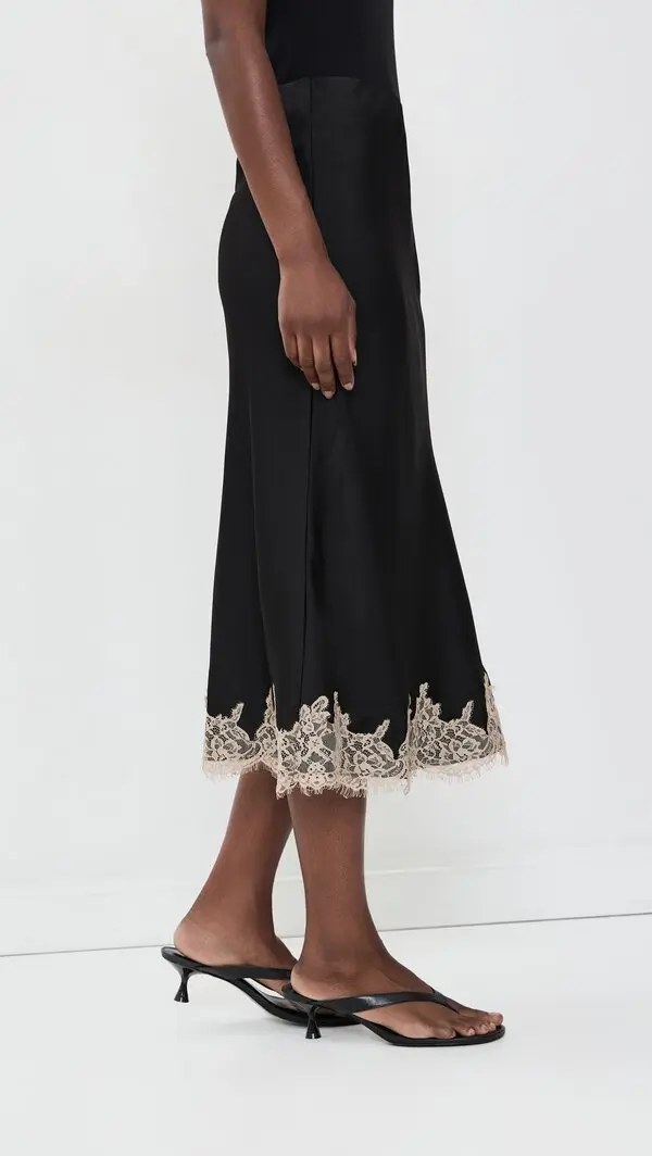 WAYF Vienna Lace Trim Skirt