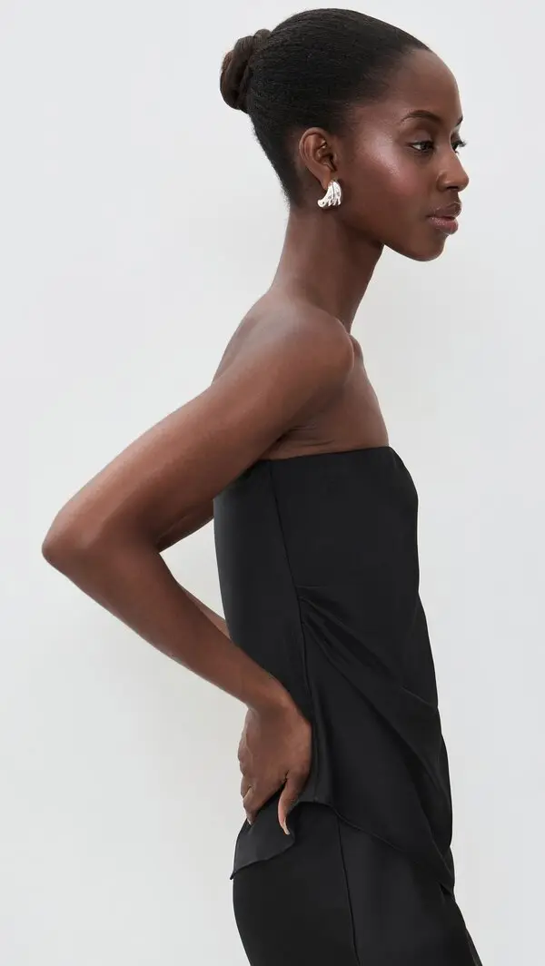 WAYF Vienna Strapless Satin Top