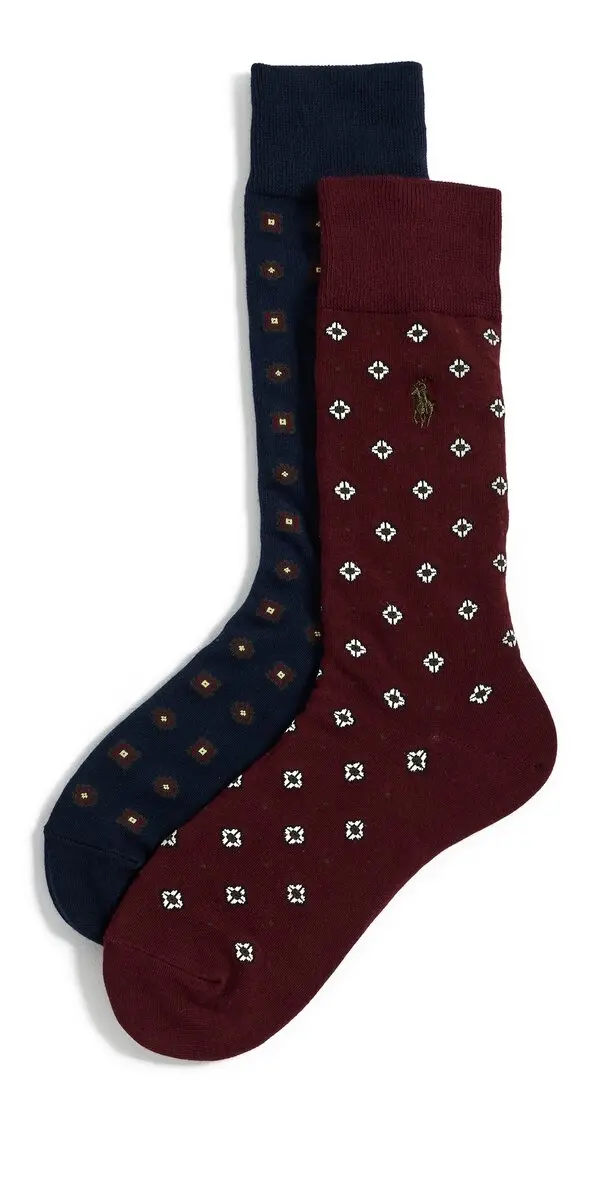 Polo Ralph Lauren Foulard Socks 2-pack - Navy