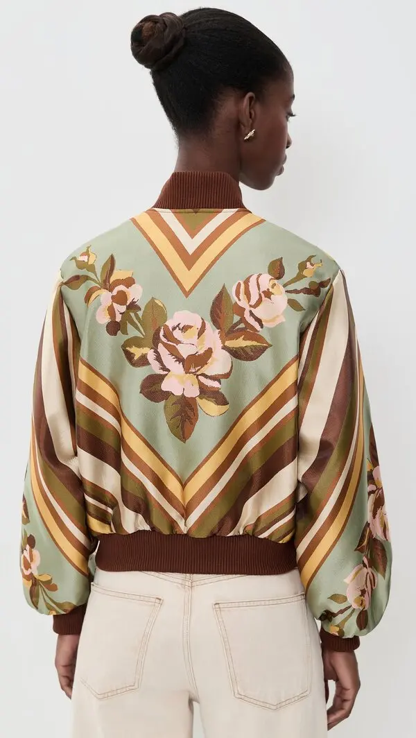 ALEMAIS La Rosa Jacquard Bomber Jacket
