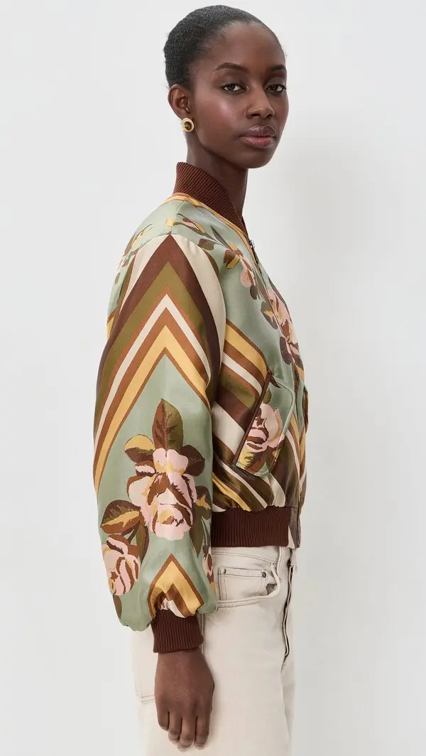 ALEMAIS La Rosa Jacquard Bomber Jacket