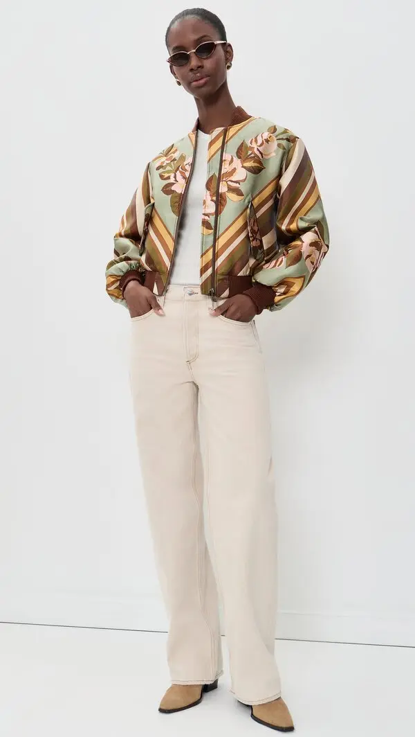 ALEMAIS La Rosa Jacquard Bomber Jacket