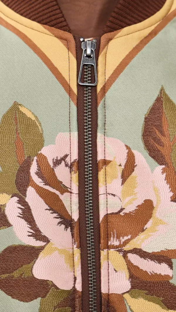 ALEMAIS La Rosa Jacquard Bomber Jacket
