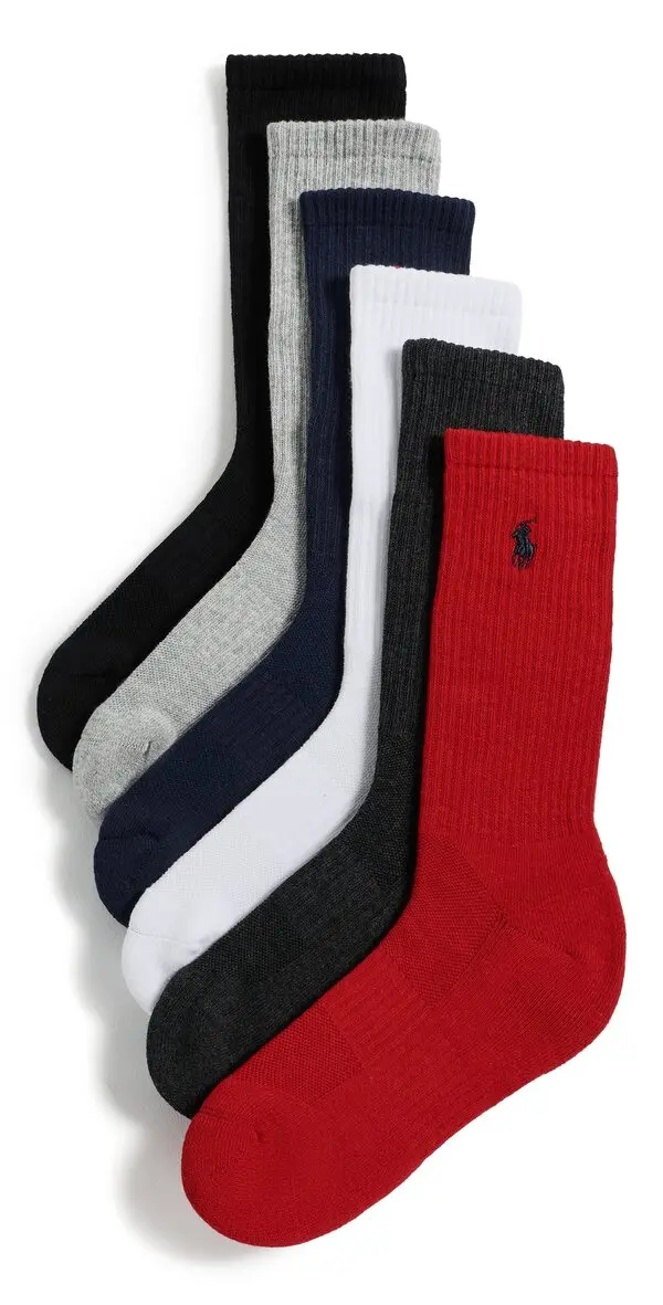 Polo Ralph Lauren Performance Crew Socks 6-pack - Assorted