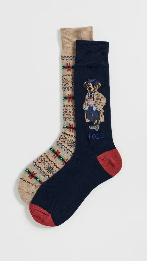 Polo Ralph Lauren Litchfield Bear Socks 2-pack