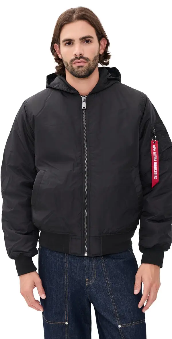 Alpha Industries Oxford Nylon Hooded Relaxed Fit Jacket