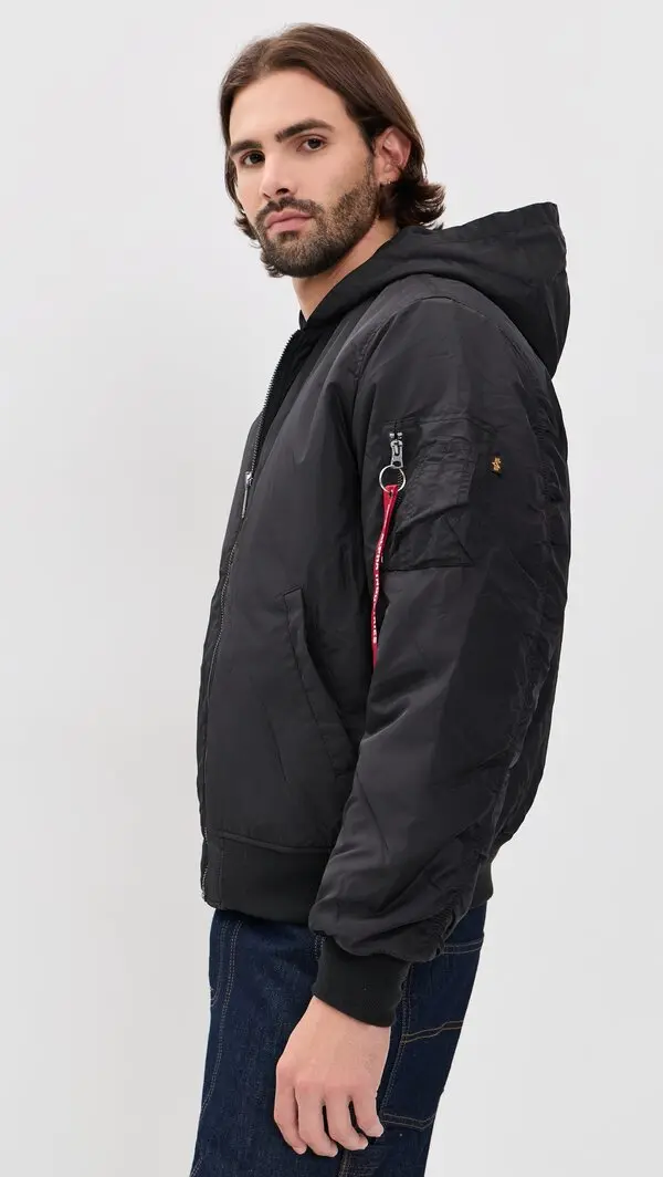Alpha Industries Oxford Nylon Hooded Relaxed Fit Jacket
