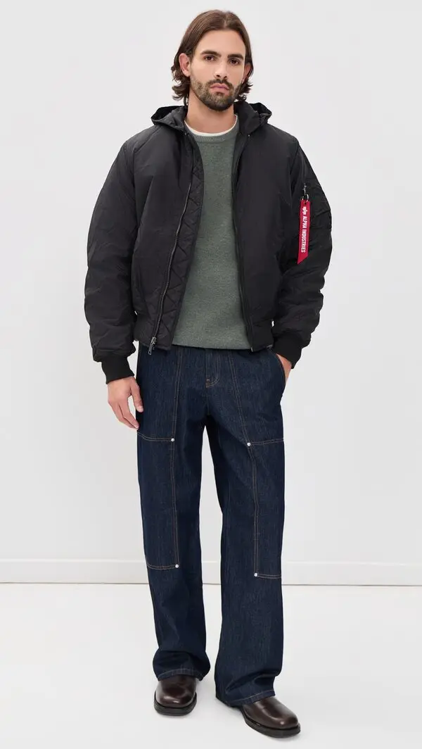 Alpha Industries Oxford Nylon Hooded Relaxed Fit Jacket
