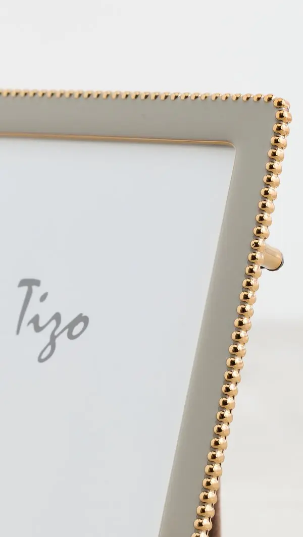 TIZO DESIGN Gold Plated Beaded Enamel Frame 4x6