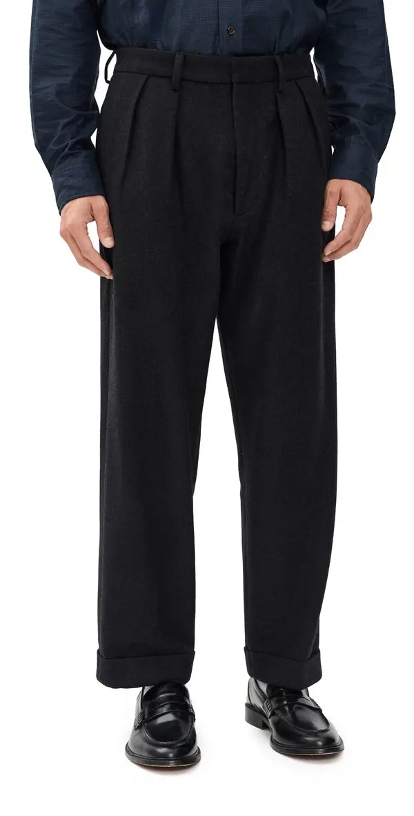 Polo Ralph Lauren Flannel Blend Relaxed Suffield Pleated Pants