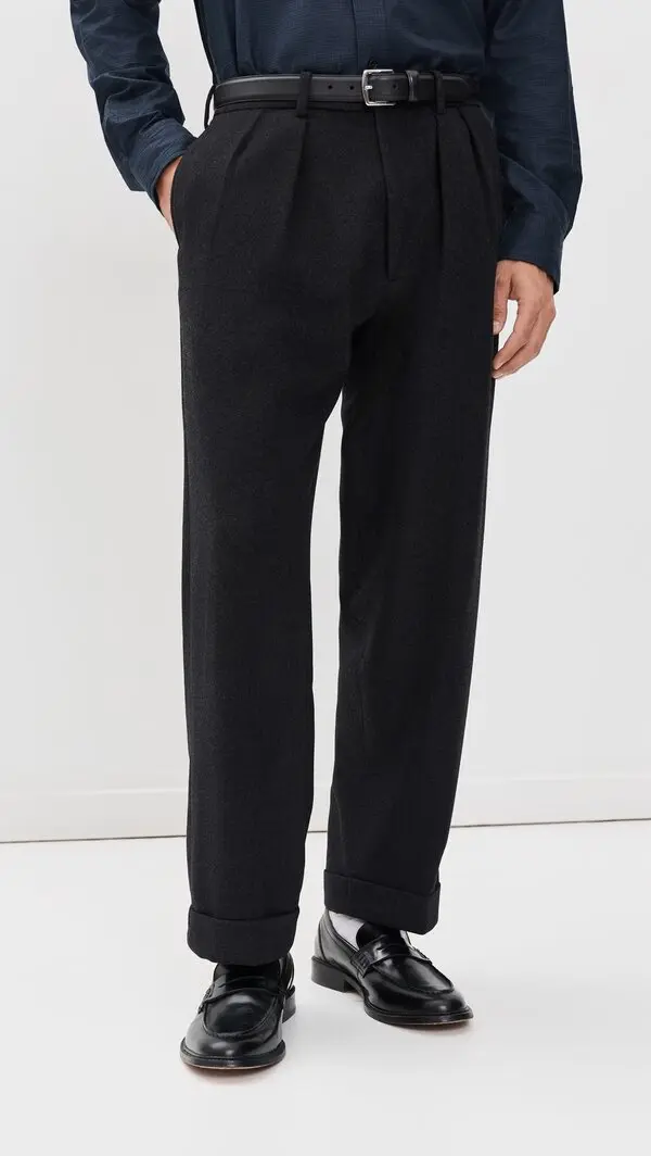 Polo Ralph Lauren Flannel Blend Relaxed Suffield Pleated Pants