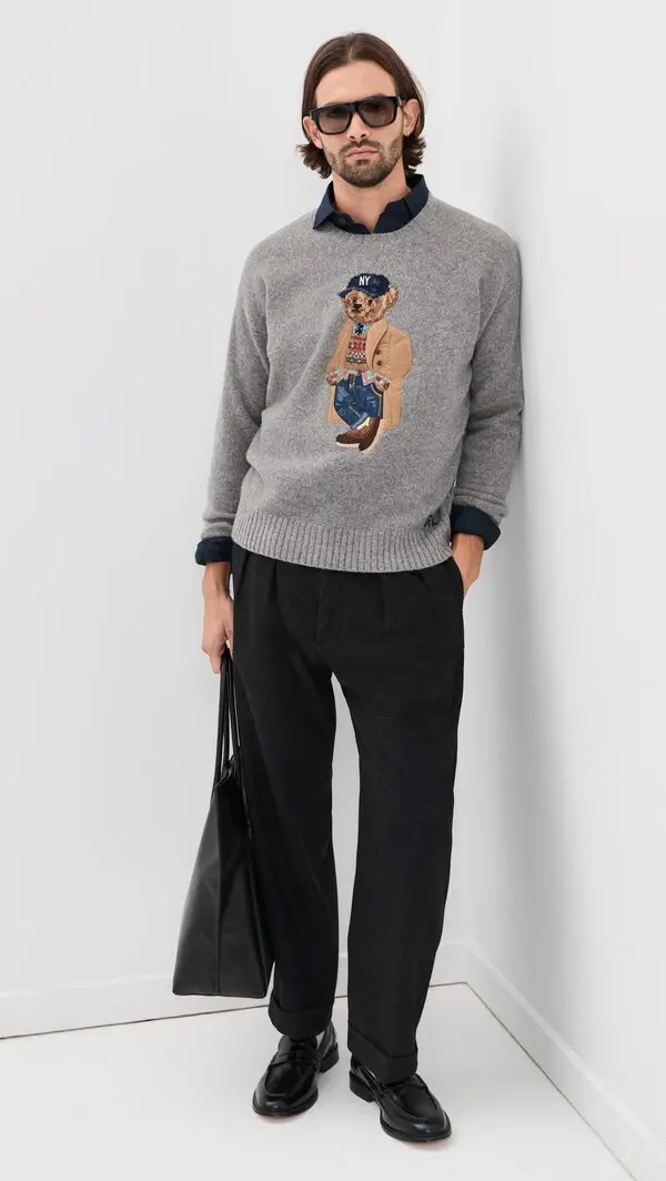 Polo Ralph Lauren Flannel Blend Relaxed Suffield Pleated Pants
