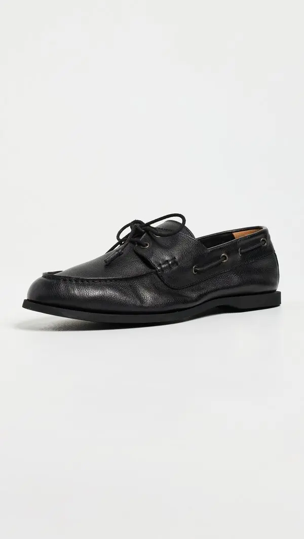 Frescobol Carioca Marina Pebbled Leather Deck Loafers