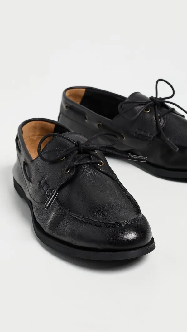 Frescobol Carioca Marina Pebbled Leather Deck Loafers