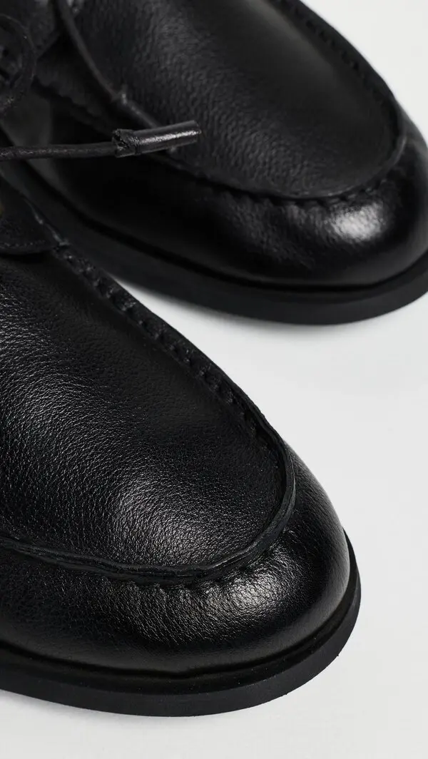 Frescobol Carioca Marina Pebbled Leather Deck Loafers