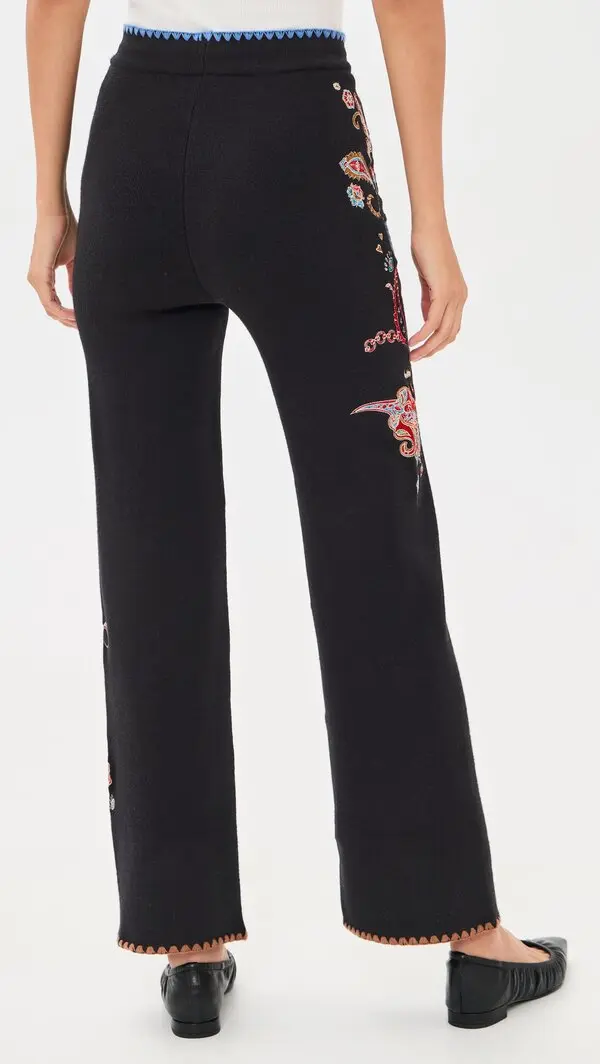 NEVER FULLY DRESSED Paisley Wide Leg Pants